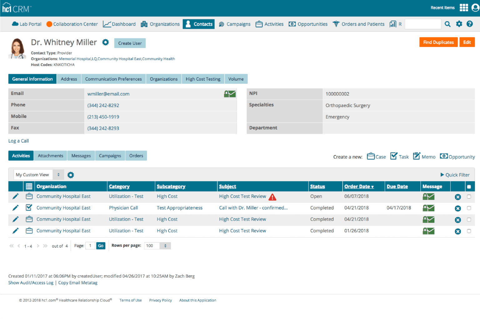 blood and test utilization management - CLP