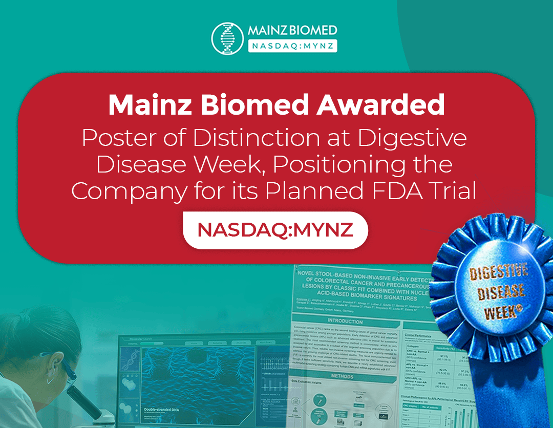 Mainz Biomed Awarded Poster of Distinction at Digestive Disease Week ...